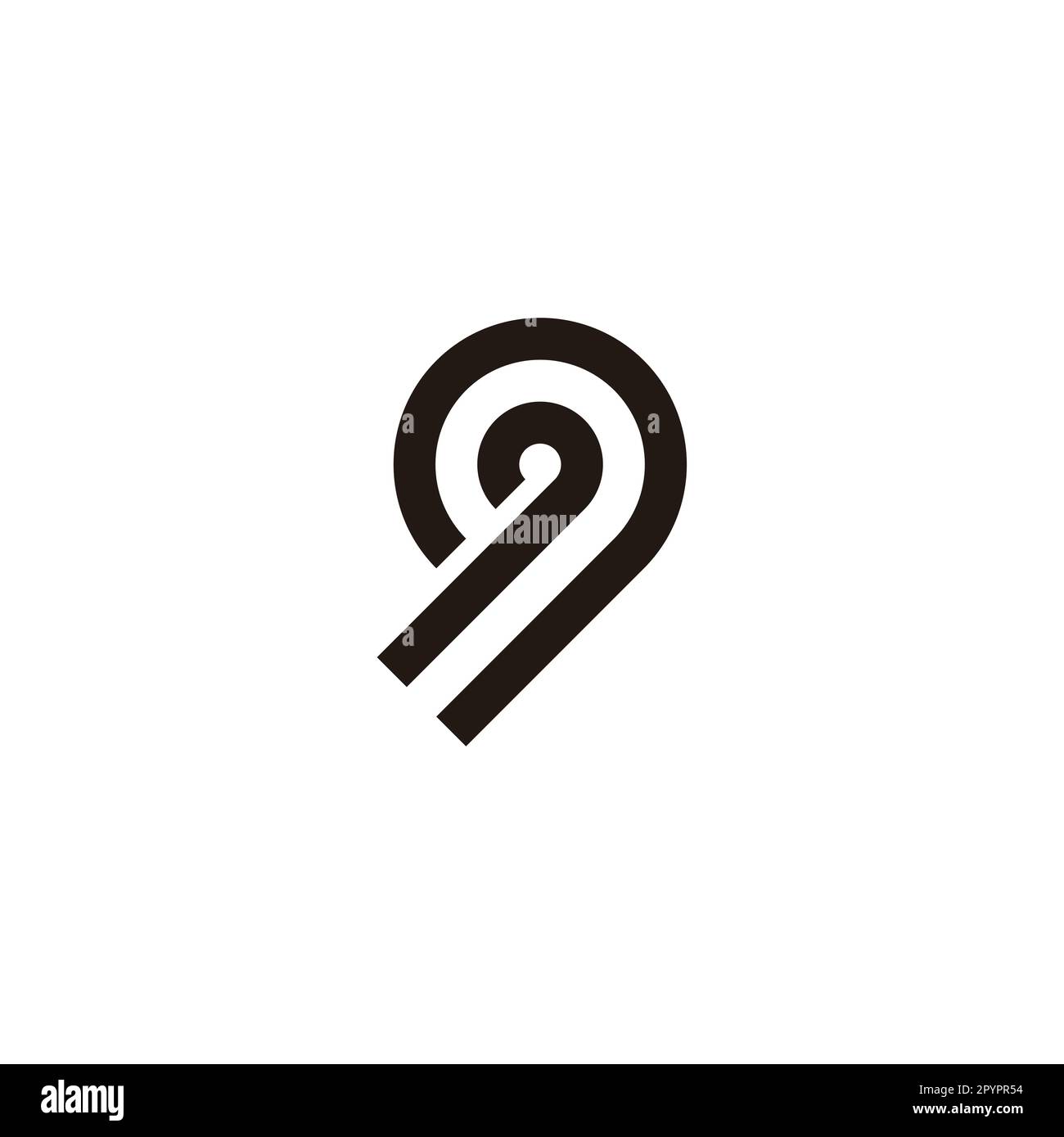Number 9 rounded, double geometric symbol simple logo vector Stock ... Number 9 rounded, double geometric symbol simple logo vector Stock ...