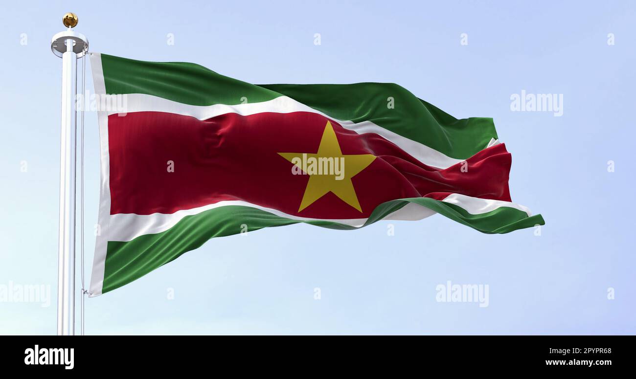 Waving surinamese flag hi-res stock photography and images - Alamy