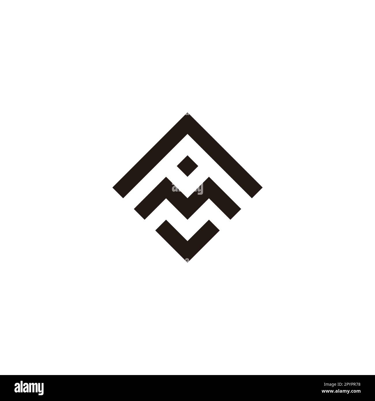 Letter A, M and V square, dot geometric symbol simple logo vector Stock ...