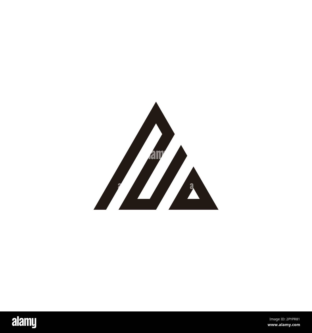 Letter ND triangle, line geometric symbol simple logo vector Stock Vector Image & Art - Alamy