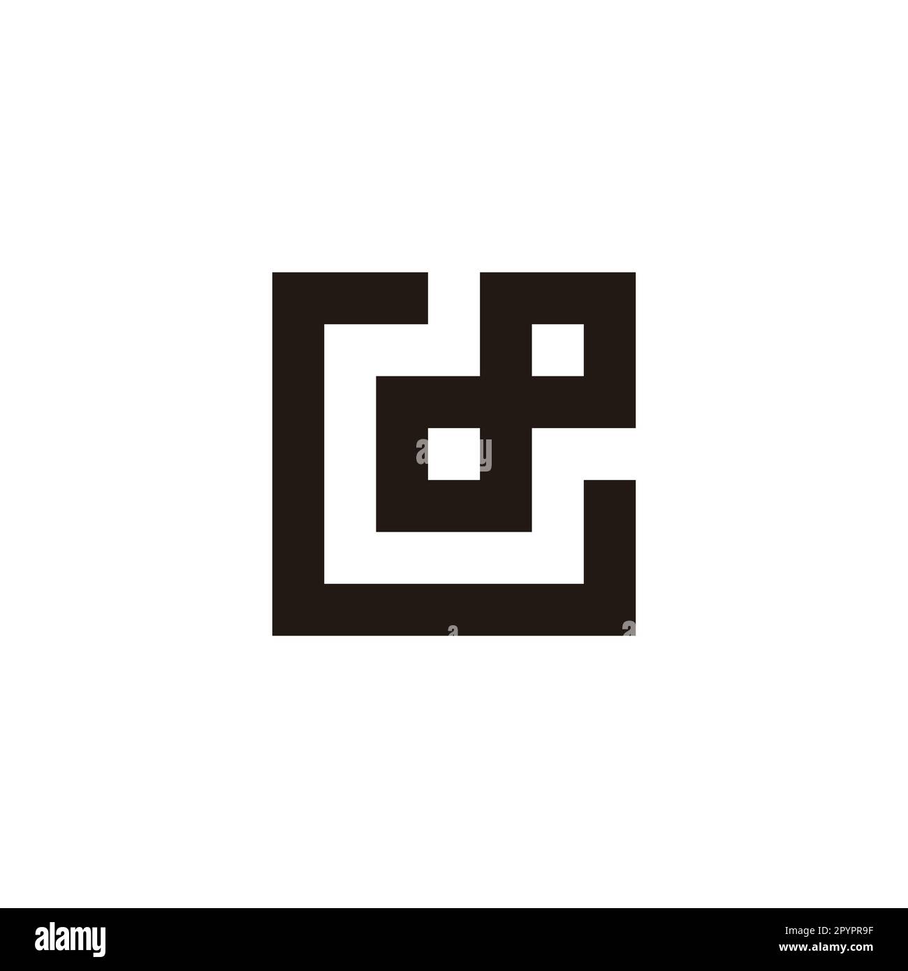 Letter G number 8 square geometric symbol simple logo vector Stock ...