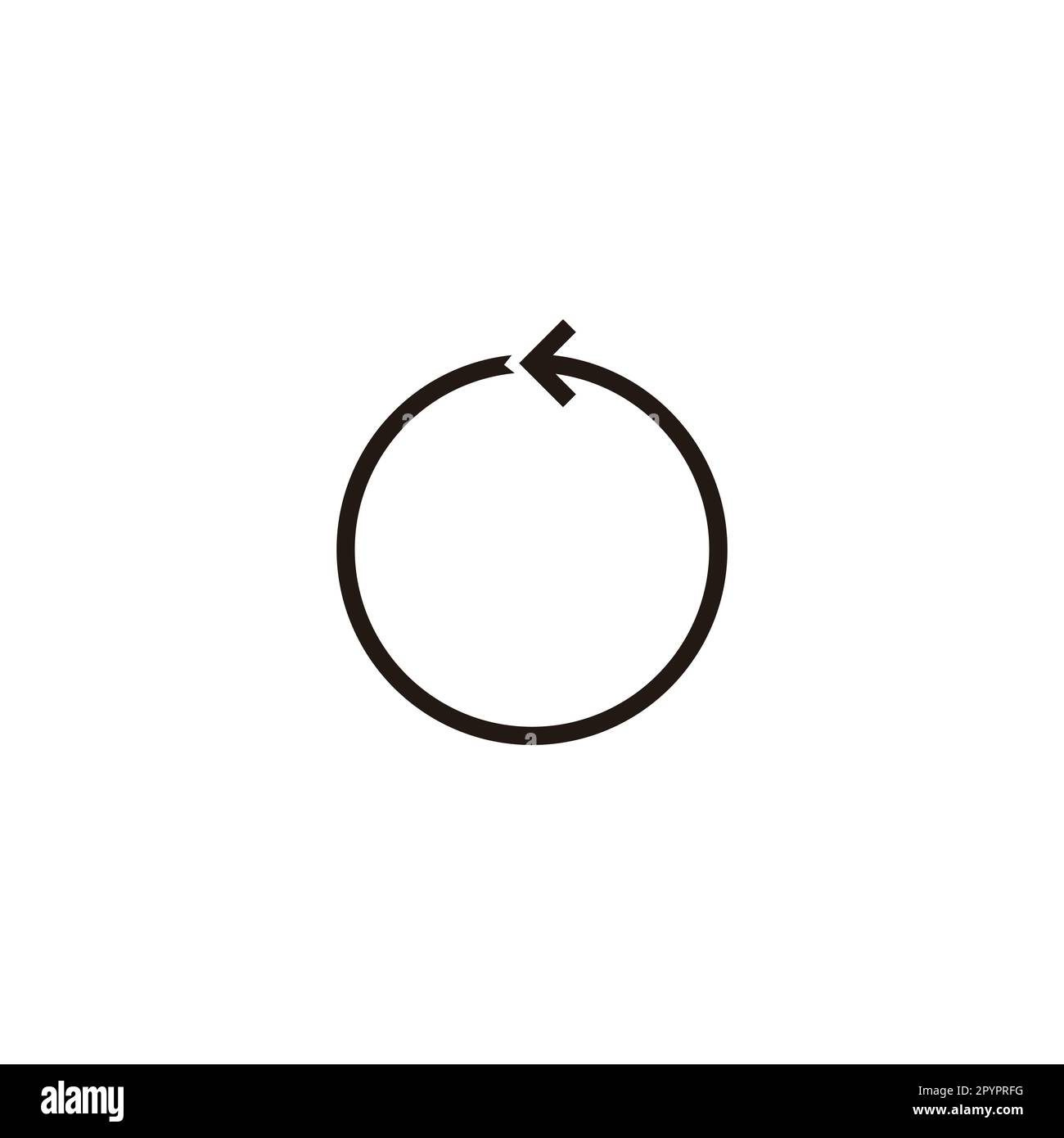 Letter o line arrow, rounded geometric symbol simple logo vector Stock ...