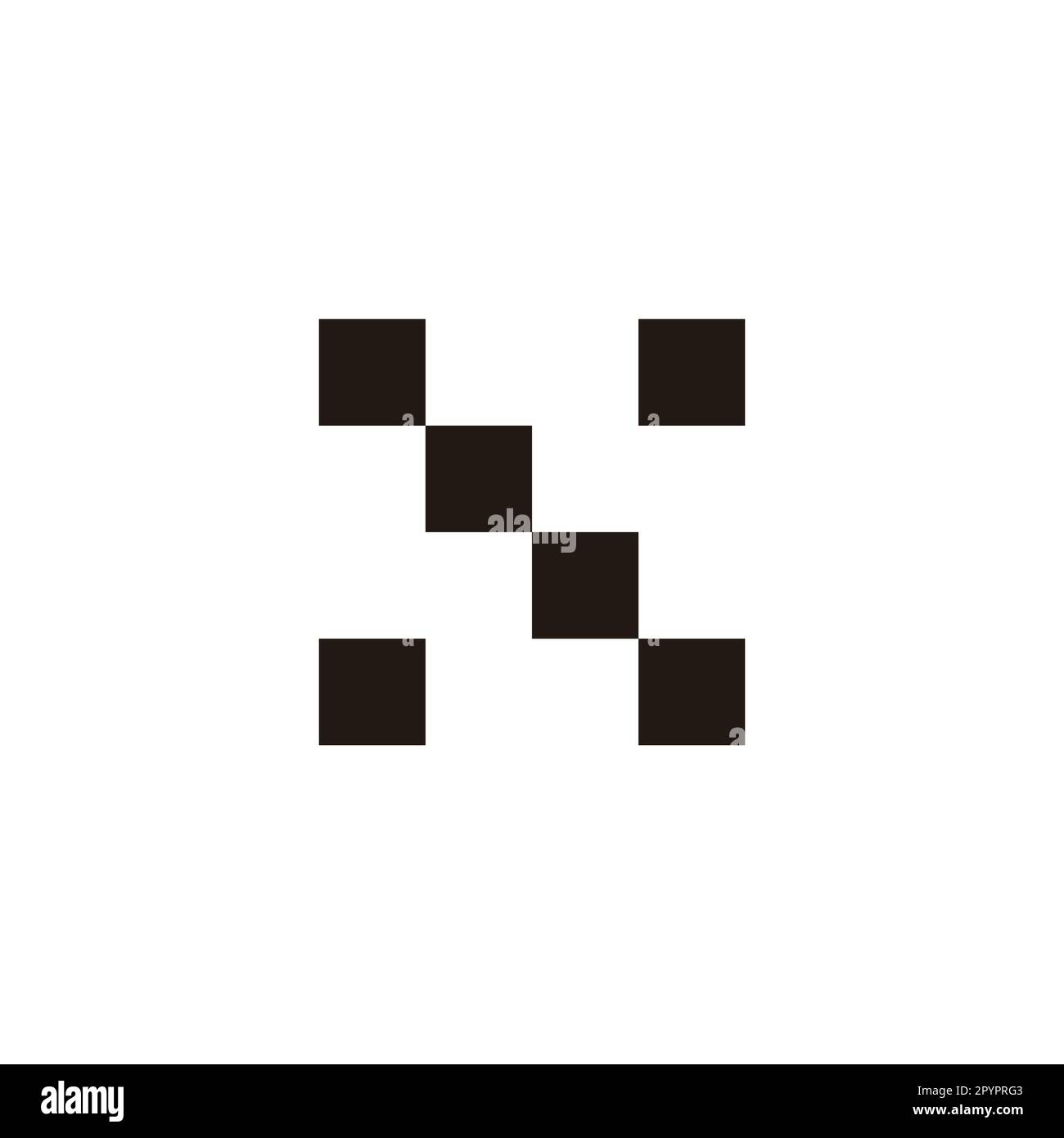 Letter N or X stairs, squares geometric symbol simple logo vector Stock Vector Image & Art - Alamy