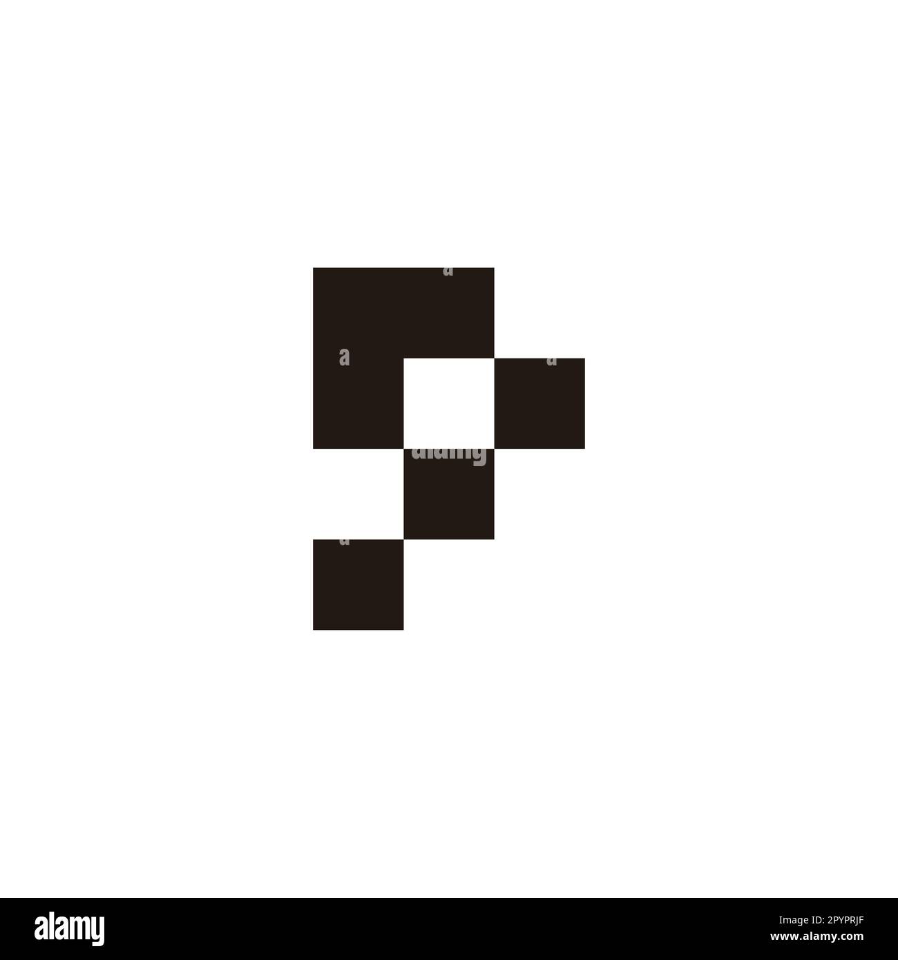 Letter r stairs, square geometric symbol simple logo vector Stock ...