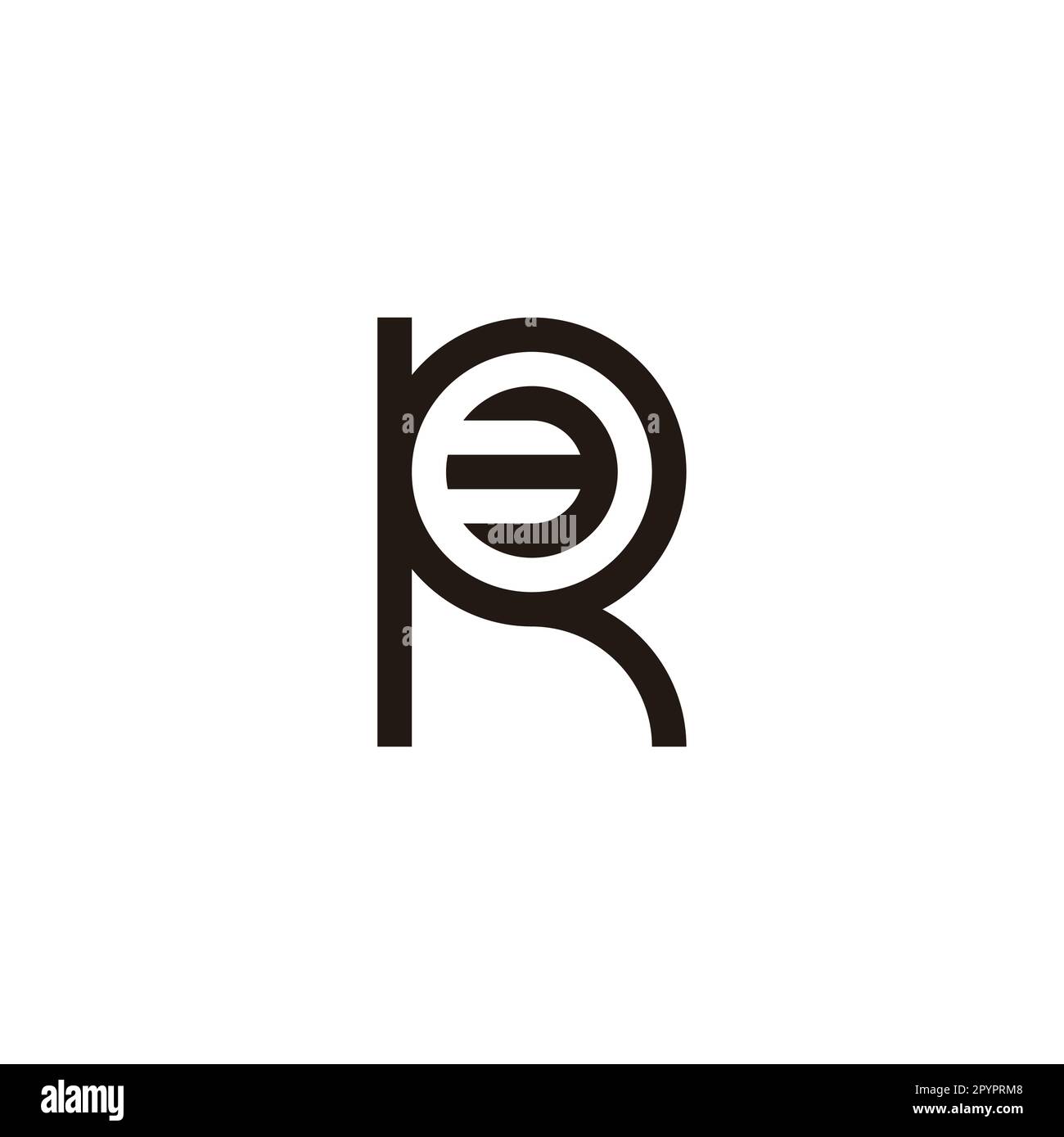 Number 3 in letter R, circle geometric symbol simple logo vector Stock ...