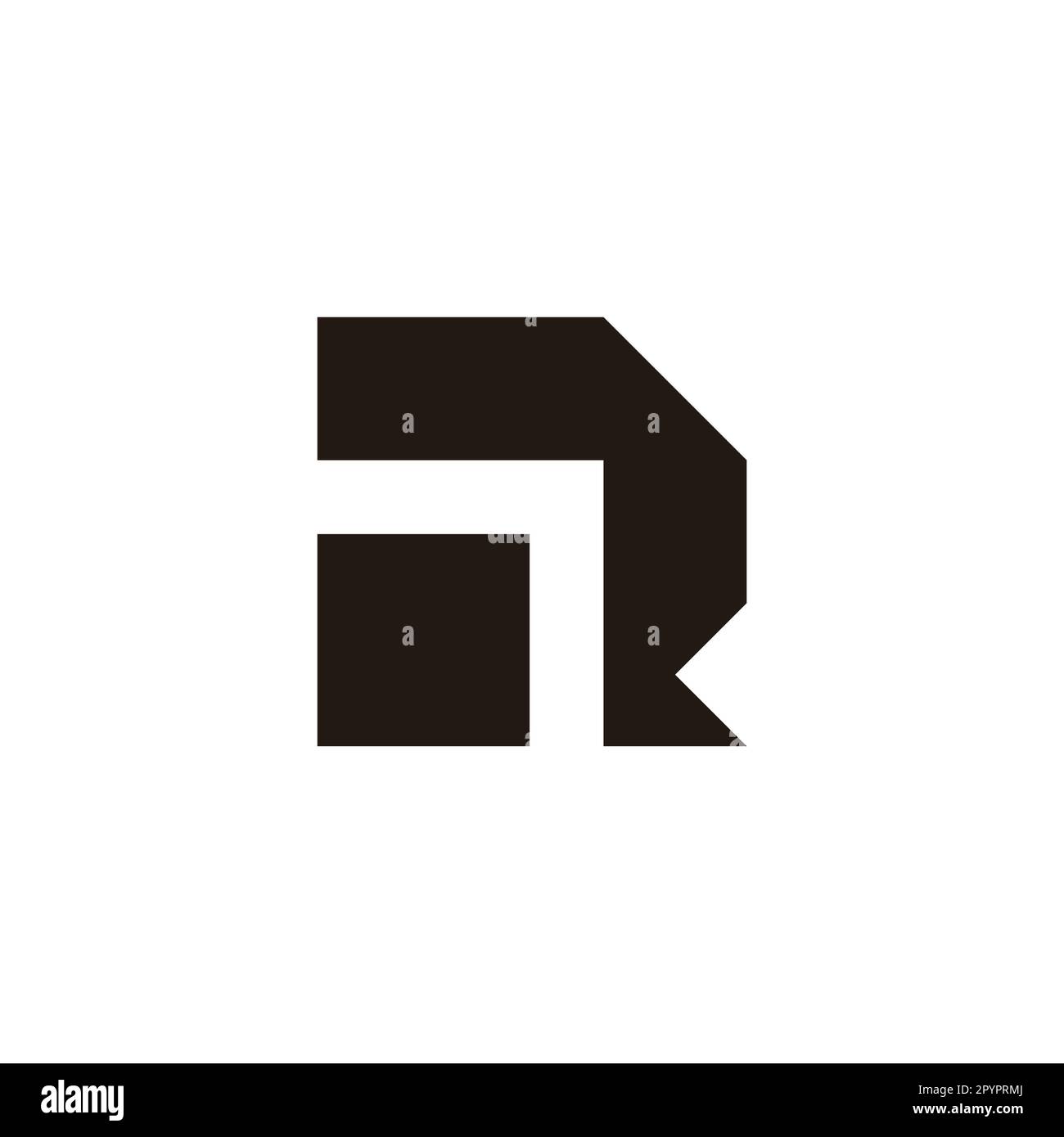 Letter R square unique geometric symbol simple logo vector Stock Vector ...