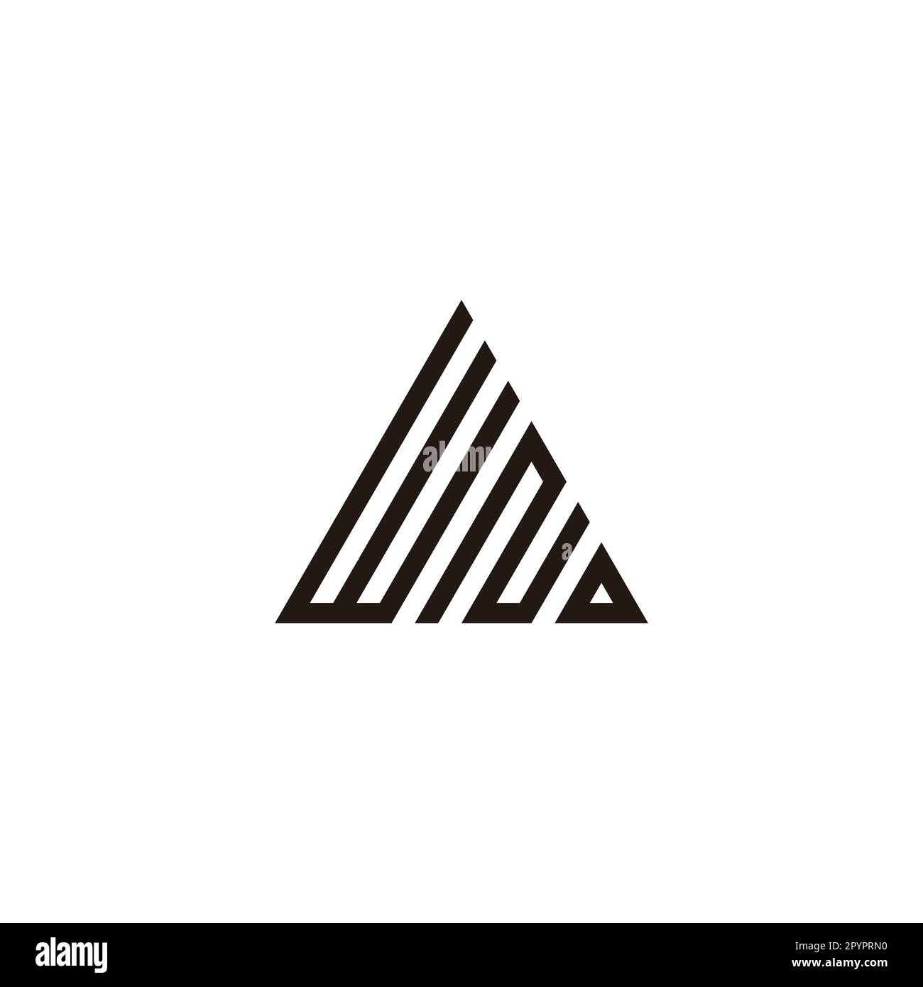 Letter WND triangle geometric symbol simple logo vector Stock Vector Image & Art - Alamy