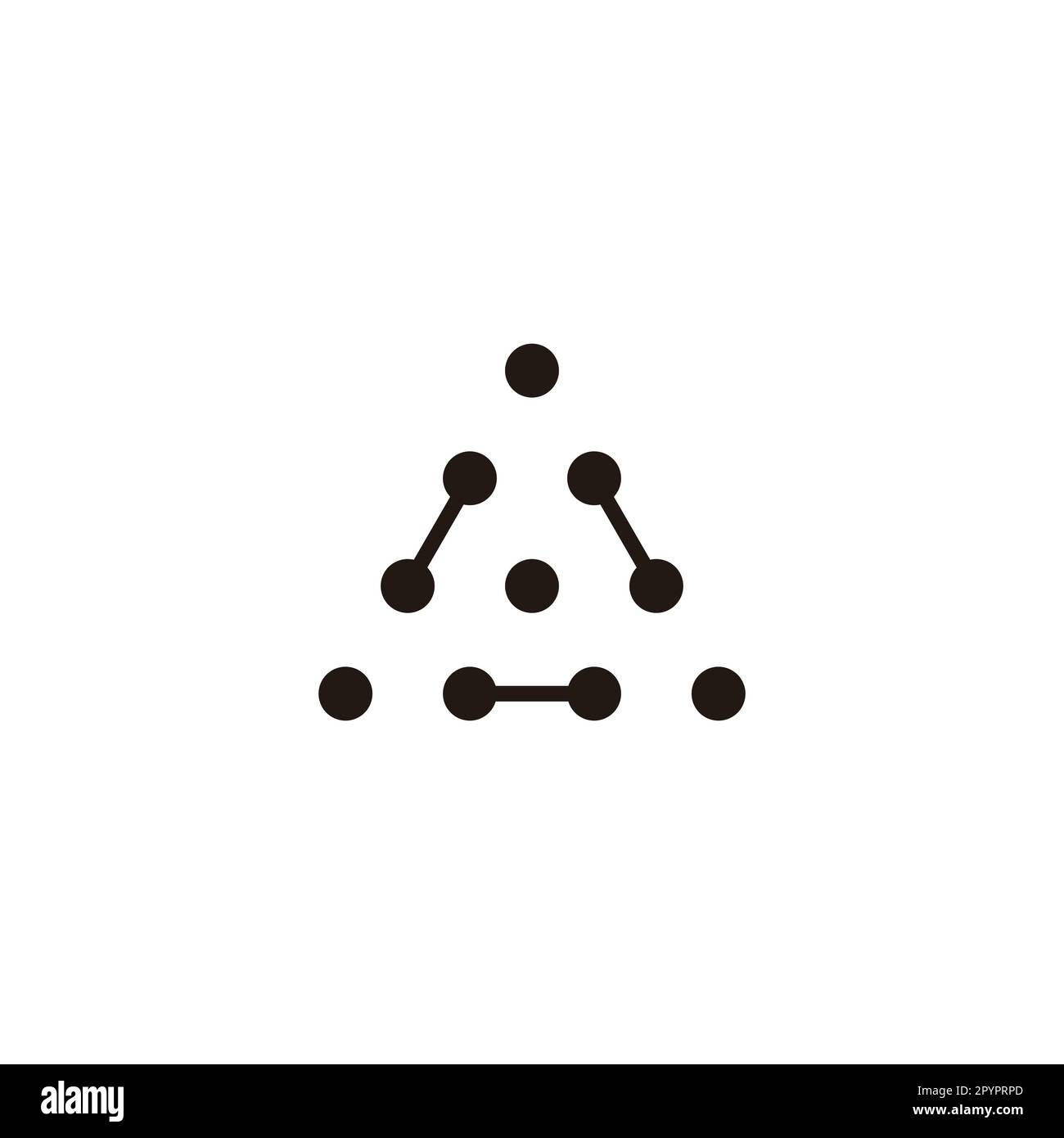 Triangle, molecules, dots geometric symbol simple logo vector Stock ...