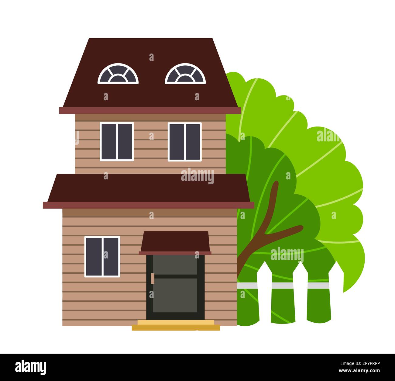 Rustic wooden facade Cut Out Stock Images & Pictures - Alamy