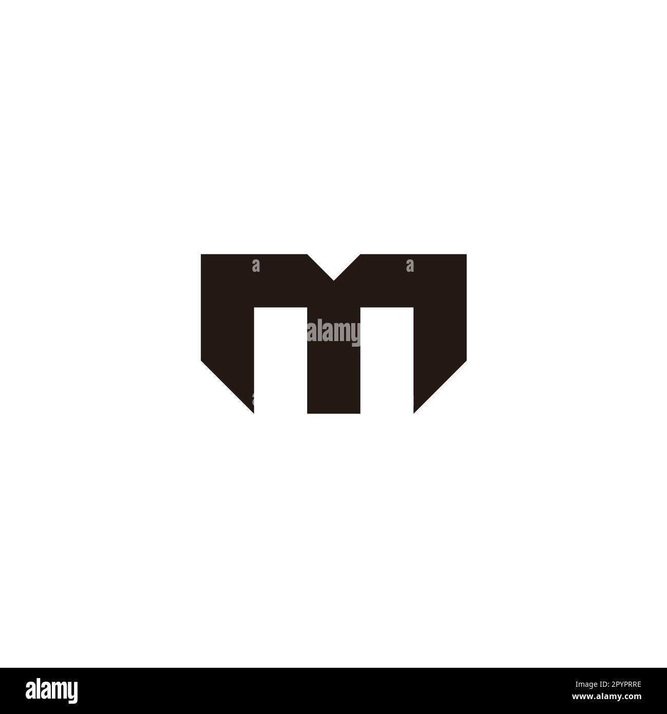 Letter m plant, square geometric symbol simple logo vector Stock Vector ...