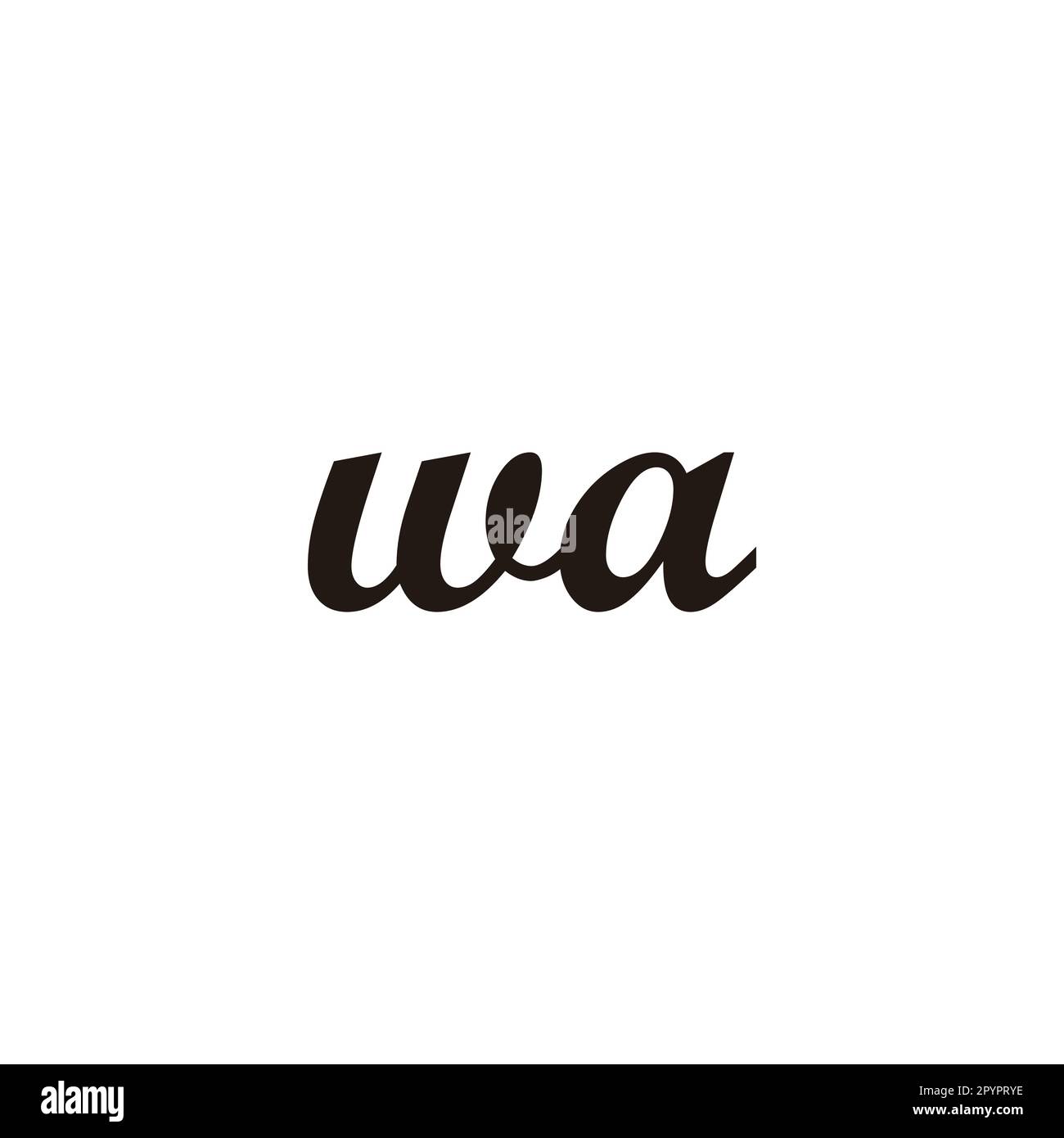 Letter wa connect geometric symbol simple logo vector Stock Vector ...