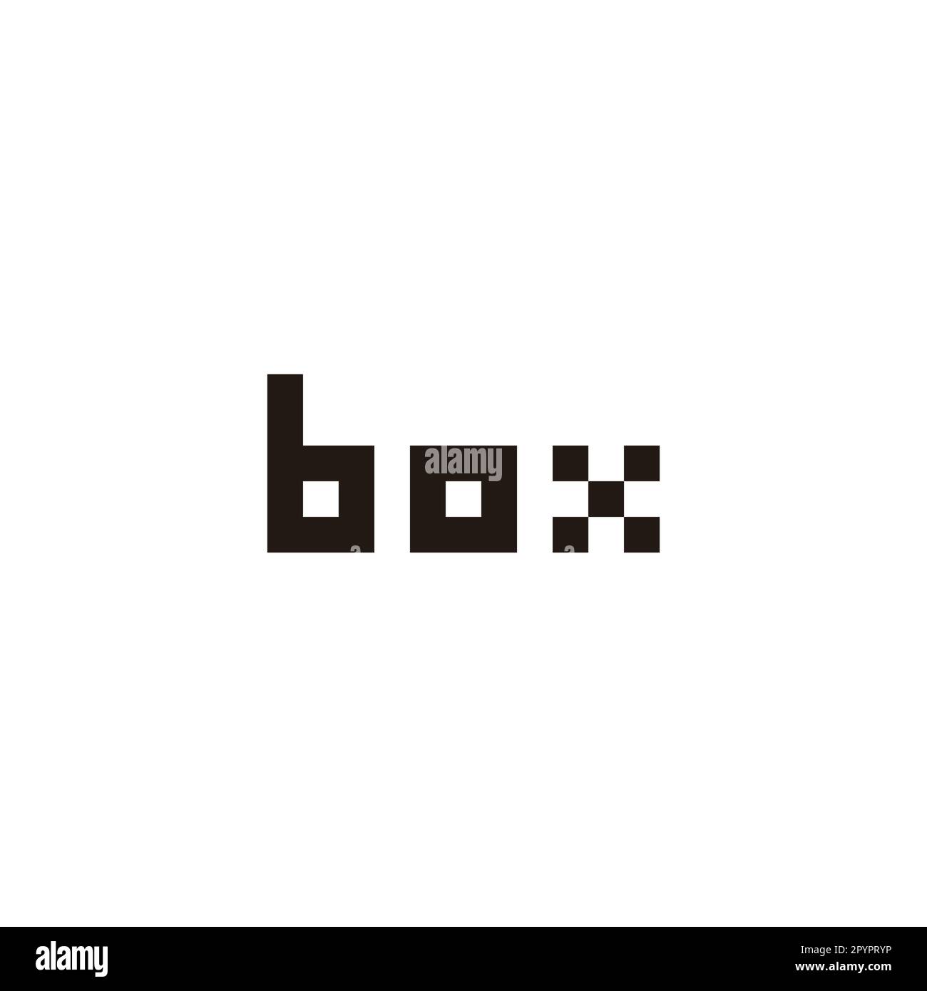 Text, "box", squares geometric symbol simple logo vector Stock Vector ...