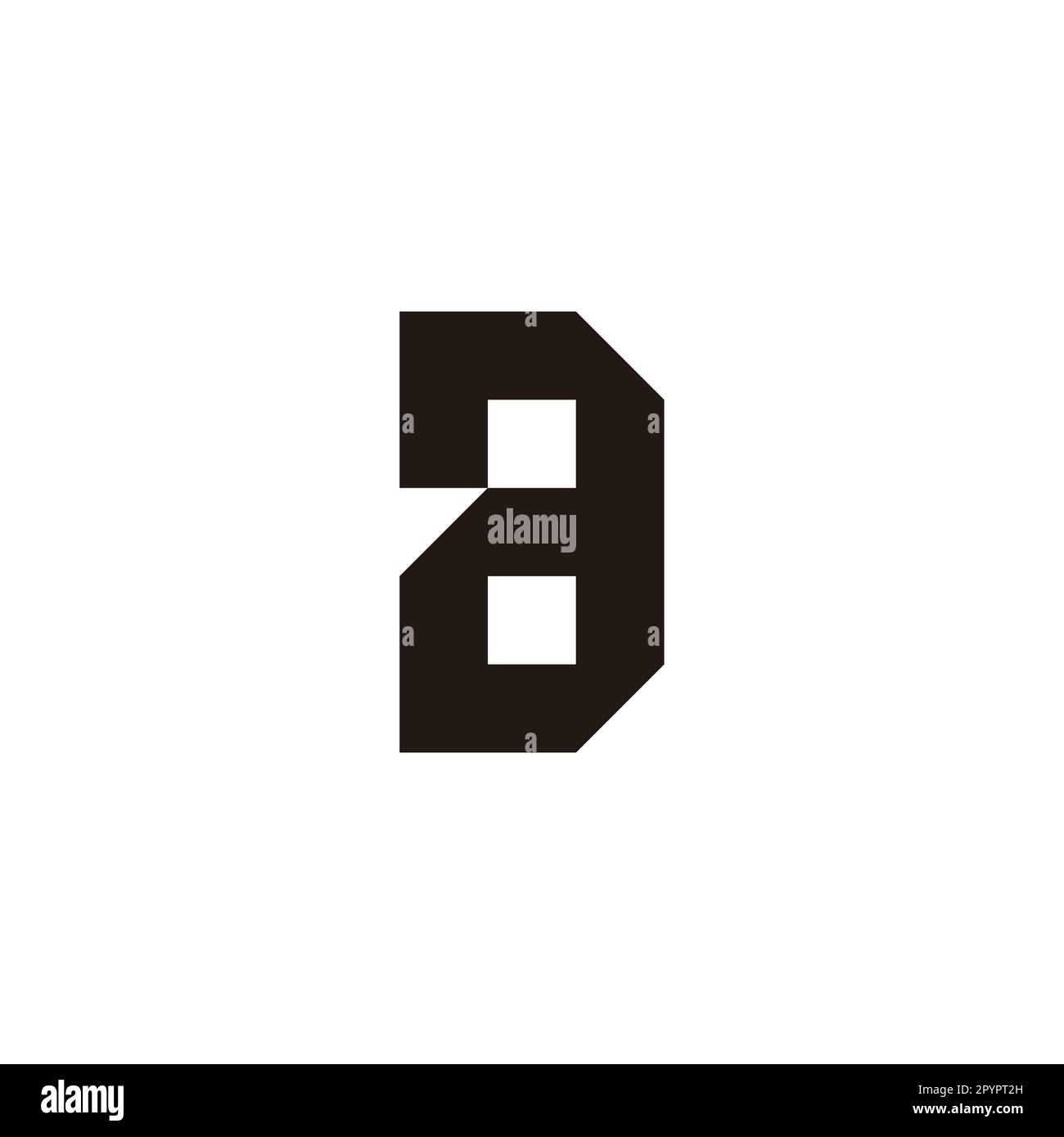 Letter a shaped D, square outline geometric symbol simple logo vector ...