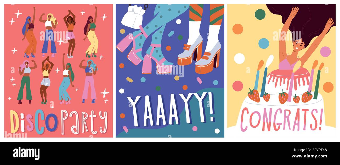 Set of party posters Stock Vector Image & Art - Alamy