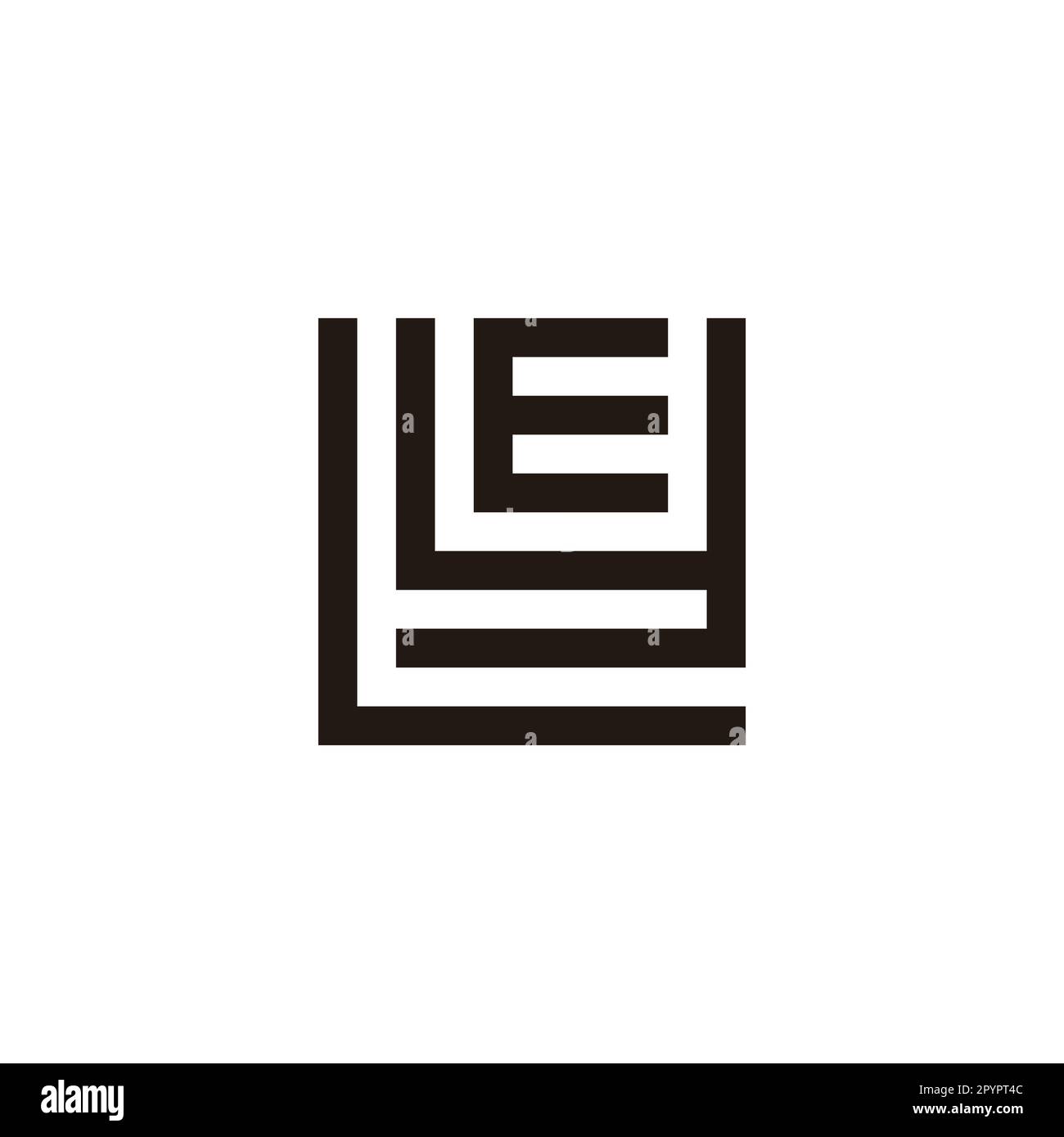 Letter L, y and E square geometric symbol simple logo vector Stock Vector Image & Art - Alamy