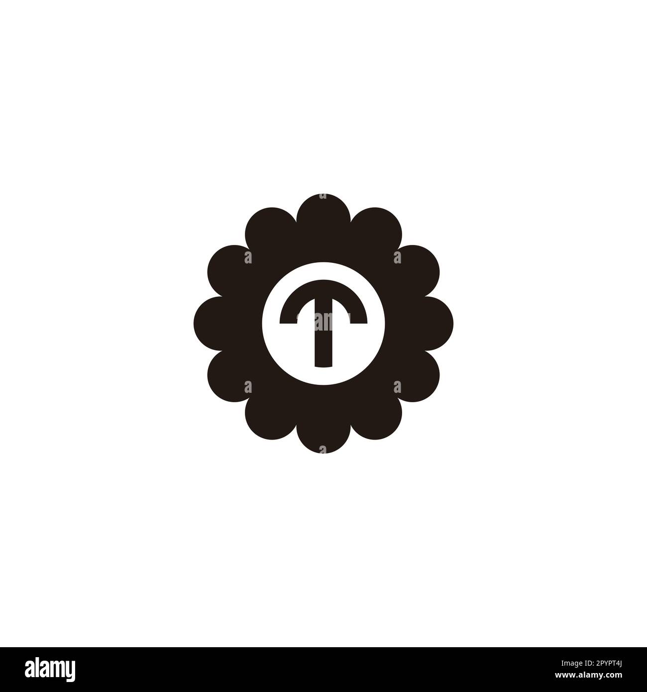 Letter T flower geometric symbol simple logo vector Stock Vector Image ...