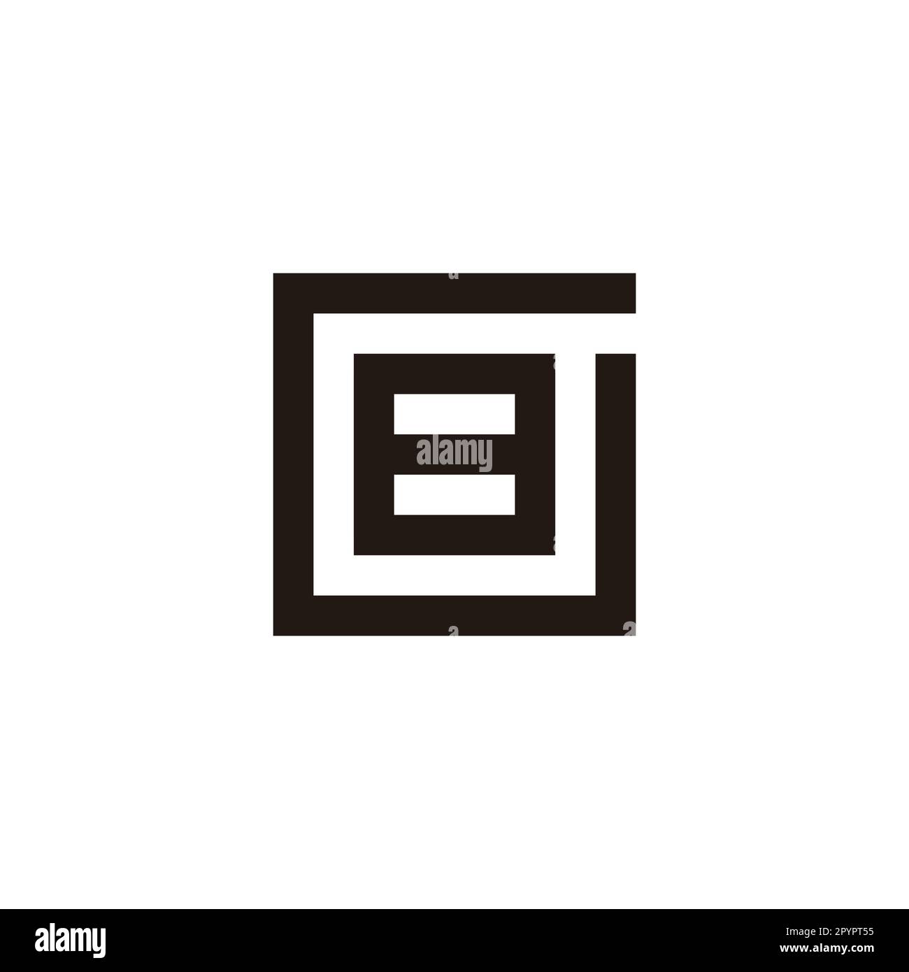 Number 8 in letter G square geometric symbol simple logo vector Stock ...