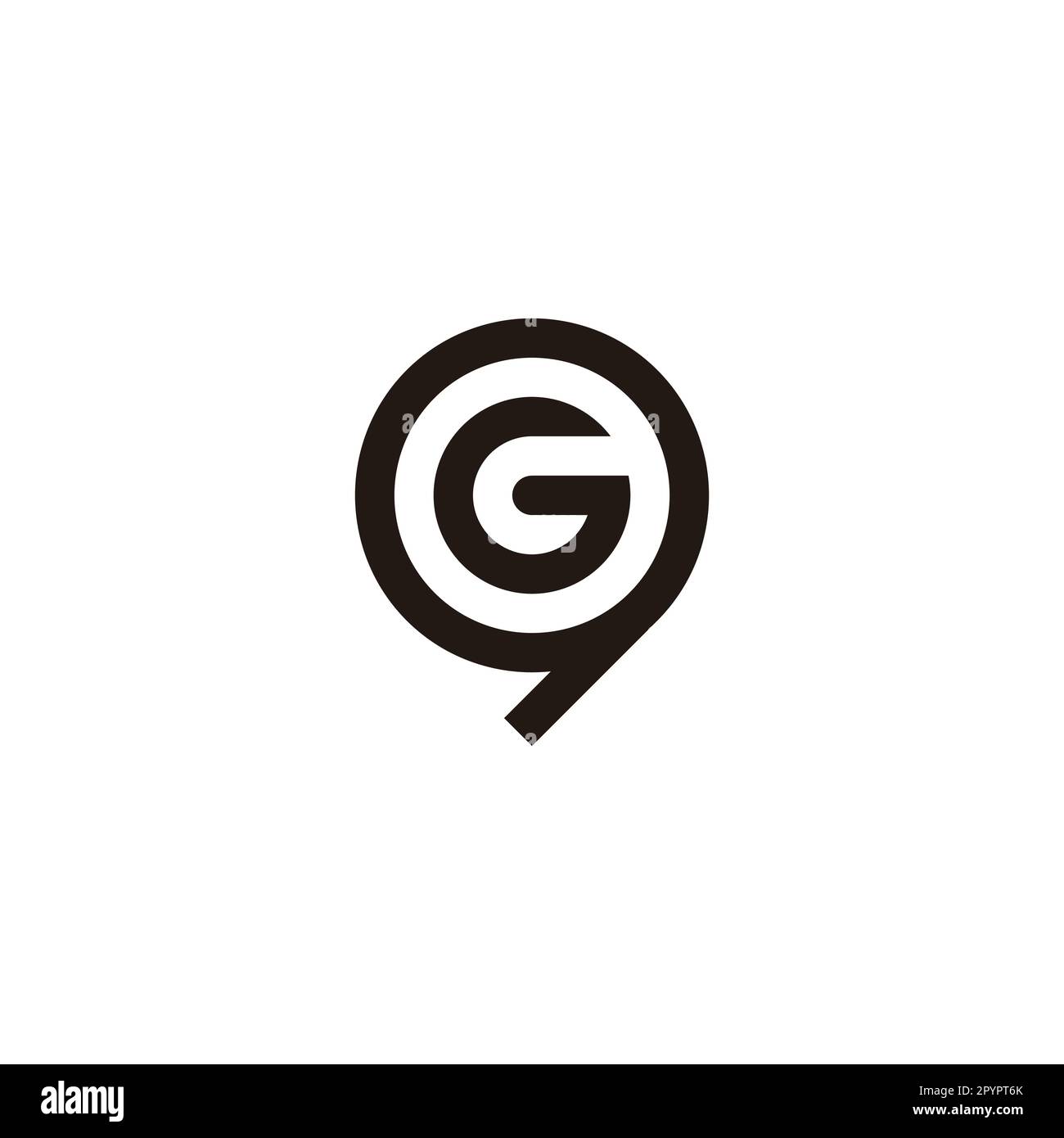 Letter G in number 9 square geometric symbol simple logo vector Stock ...