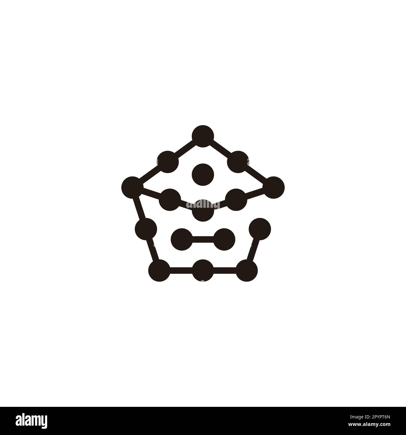 Letter e polygon, molecules geometric symbol simple logo vector Stock Vector Image & Art - Alamy