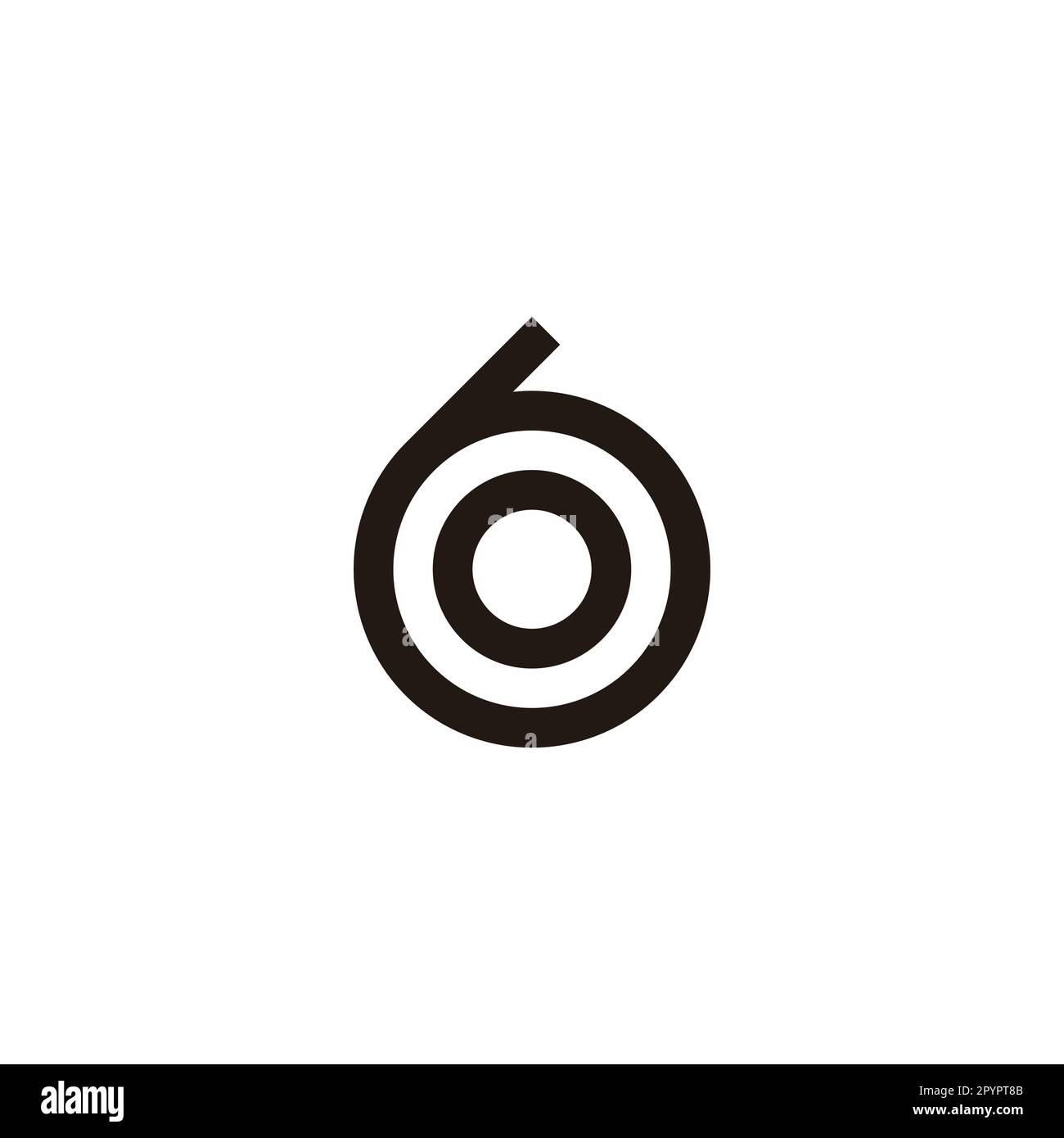 Letter o in 6, circle geometric symbol simple logo vector Stock Vector ...
