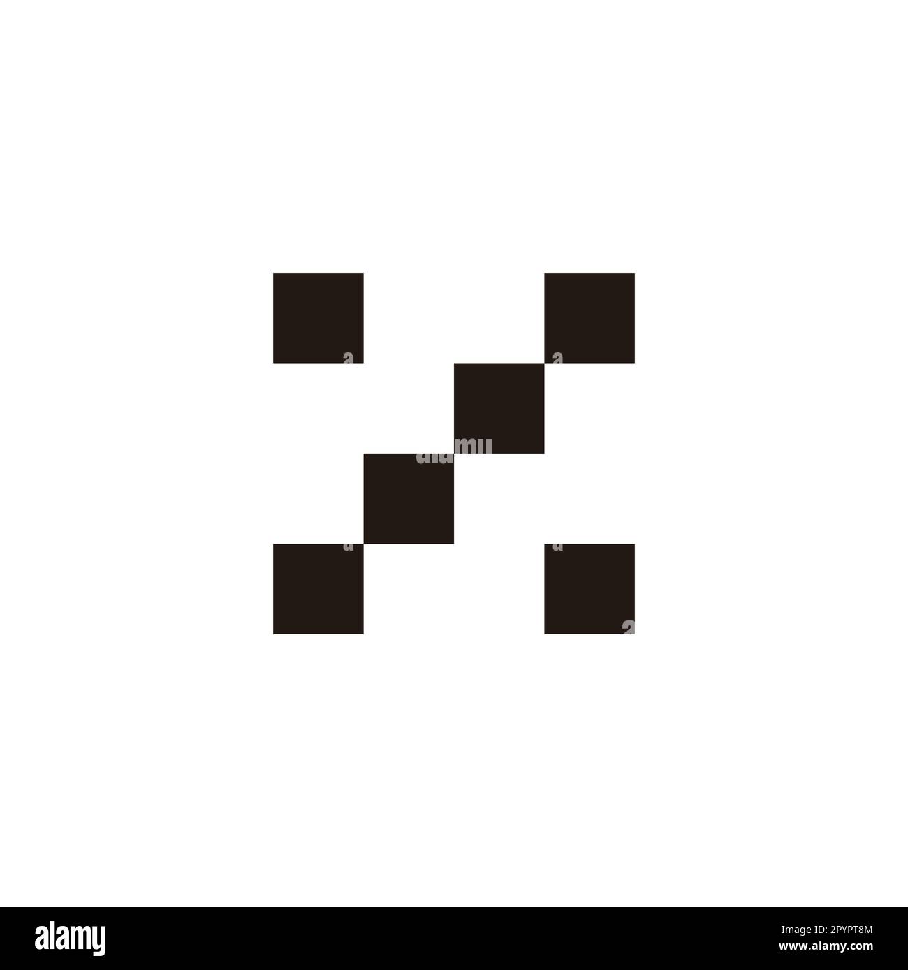 Letter Z stairs, squares geometric symbol simple logo vector Stock ...