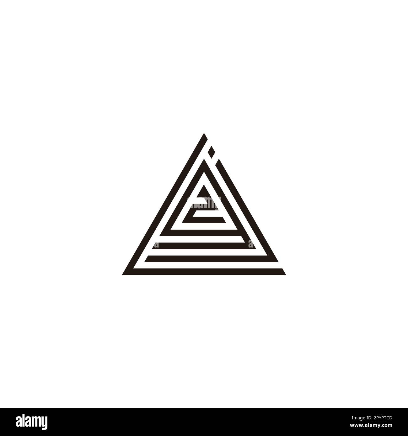 Letter L, j, g and number 2 triangle geometric symbol simple logo ...