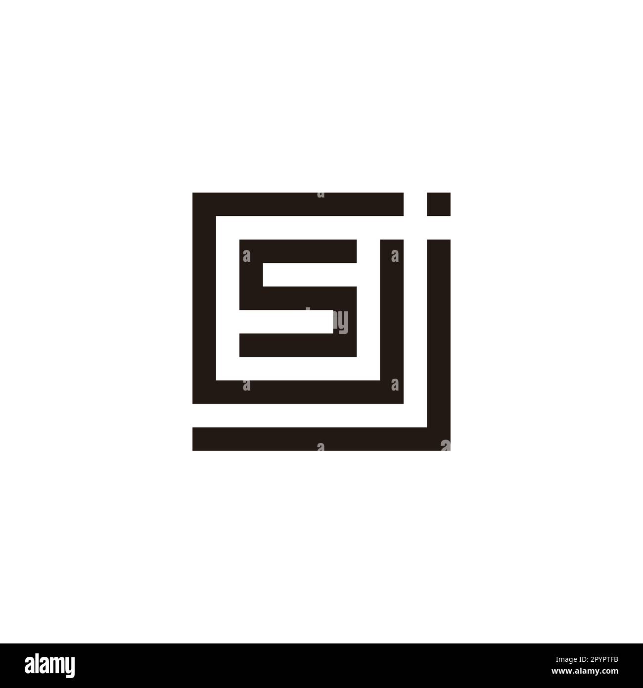 Letter j, G and S square geometric symbol simple logo vector Stock ...