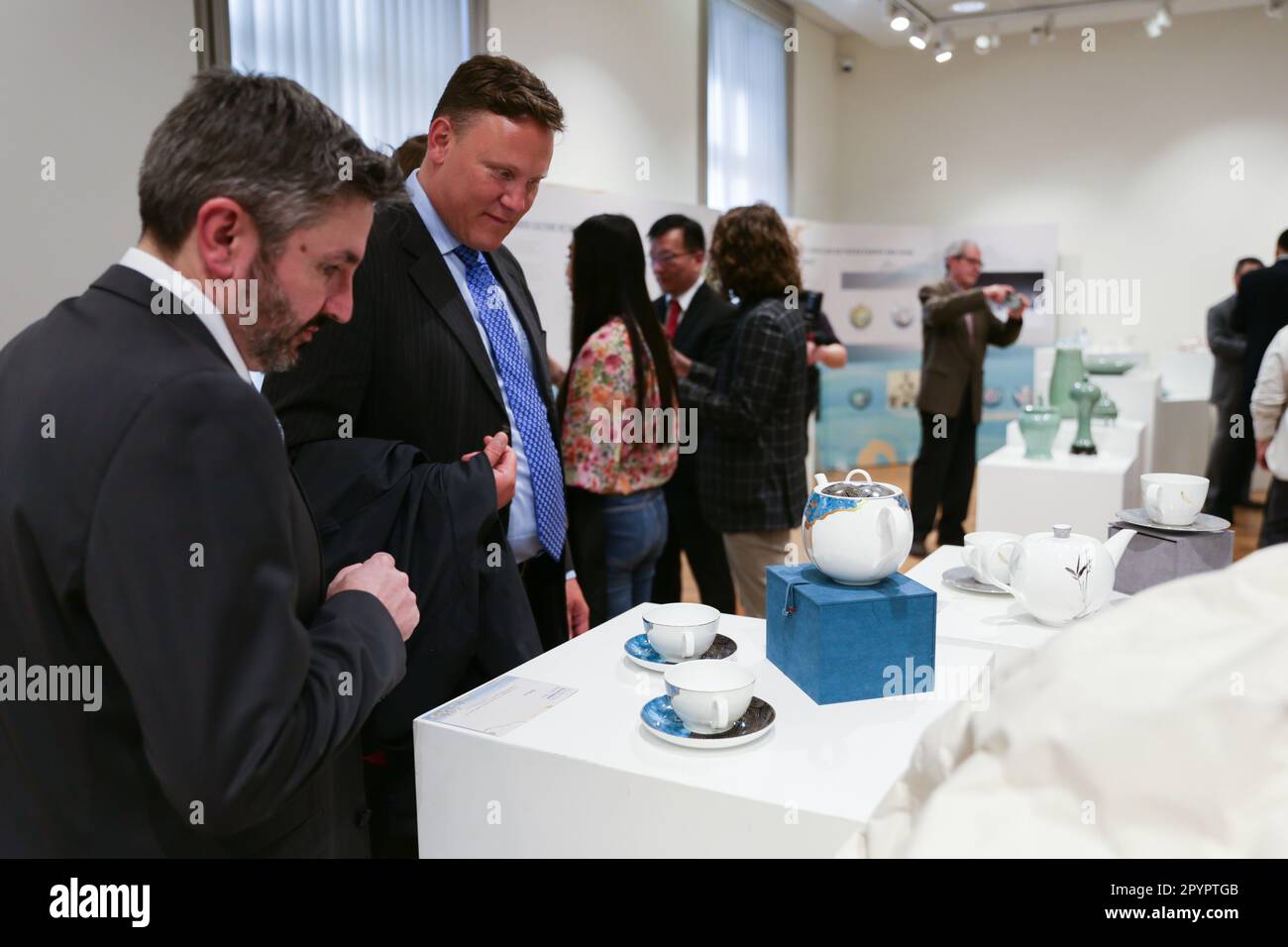 Brussels, Belgium. 4th May, 2023. People watch an exhibition related to ...