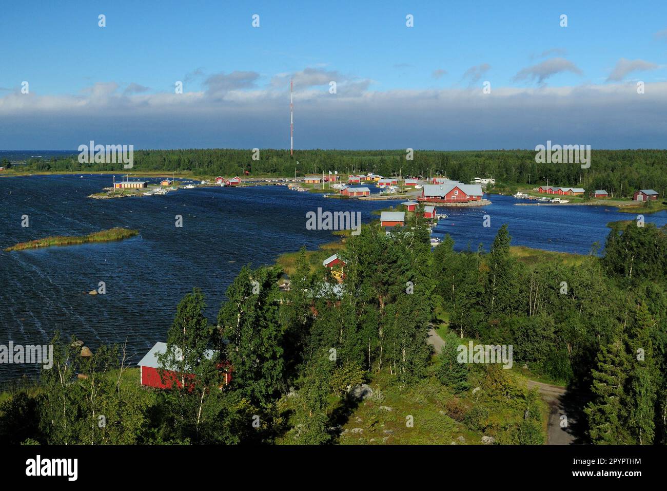 View From Saltkaret Tower To The Red Wooden Houses Of Svedjehamn On ...