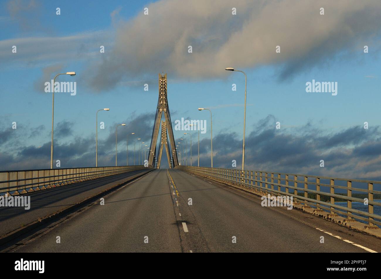 Road On The Replot Bridge On Kvarken Islands Finland On A Beautiful ...