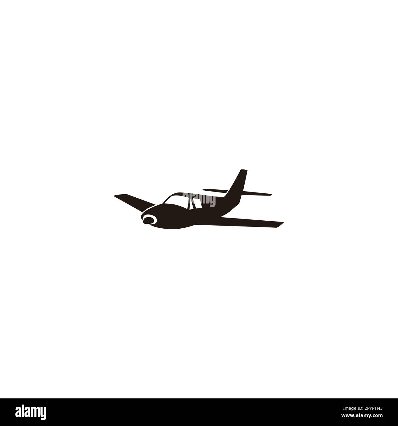 Airplane illustration geometric symbol simple logo vector Stock Vector ...