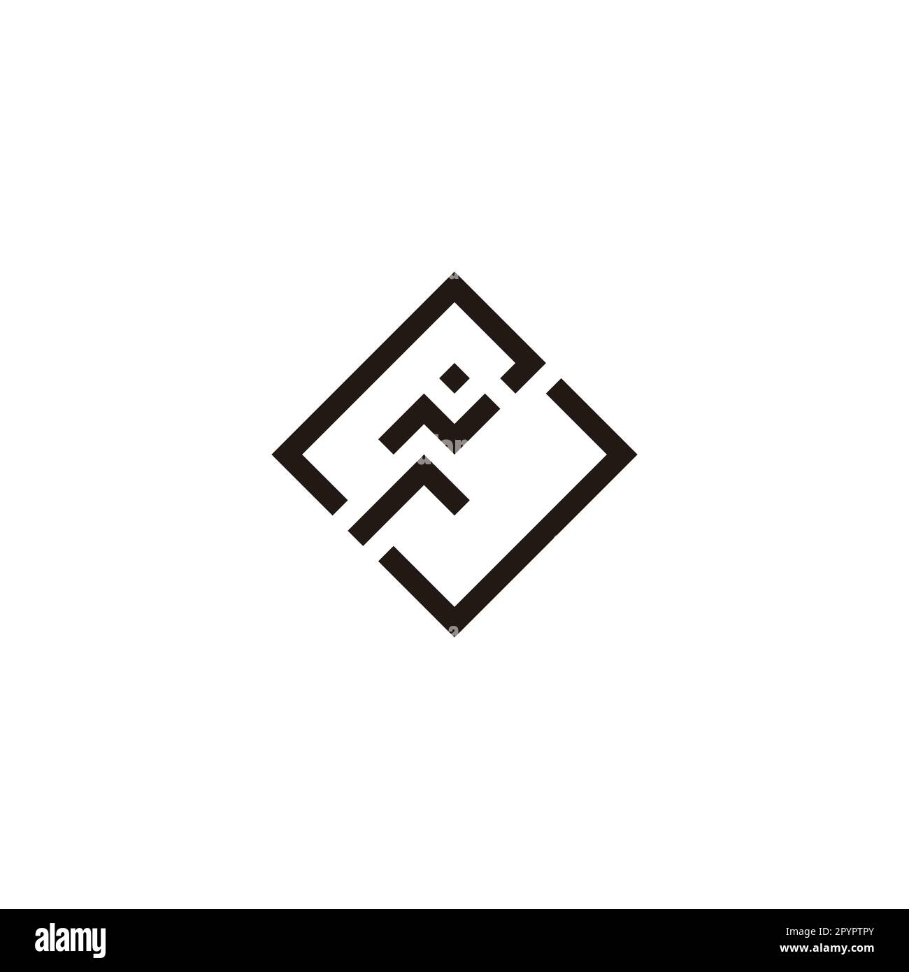 Running man, square line geometric symbol simple logo vector Stock ...