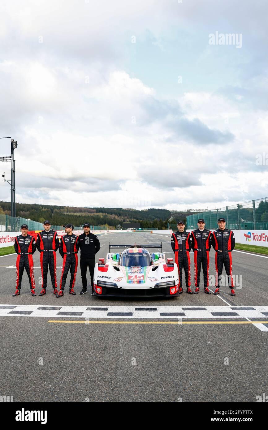 Porsche 963, Porsche Penske Motorsport, presentation of special design Le Mans 2023, Dane ...