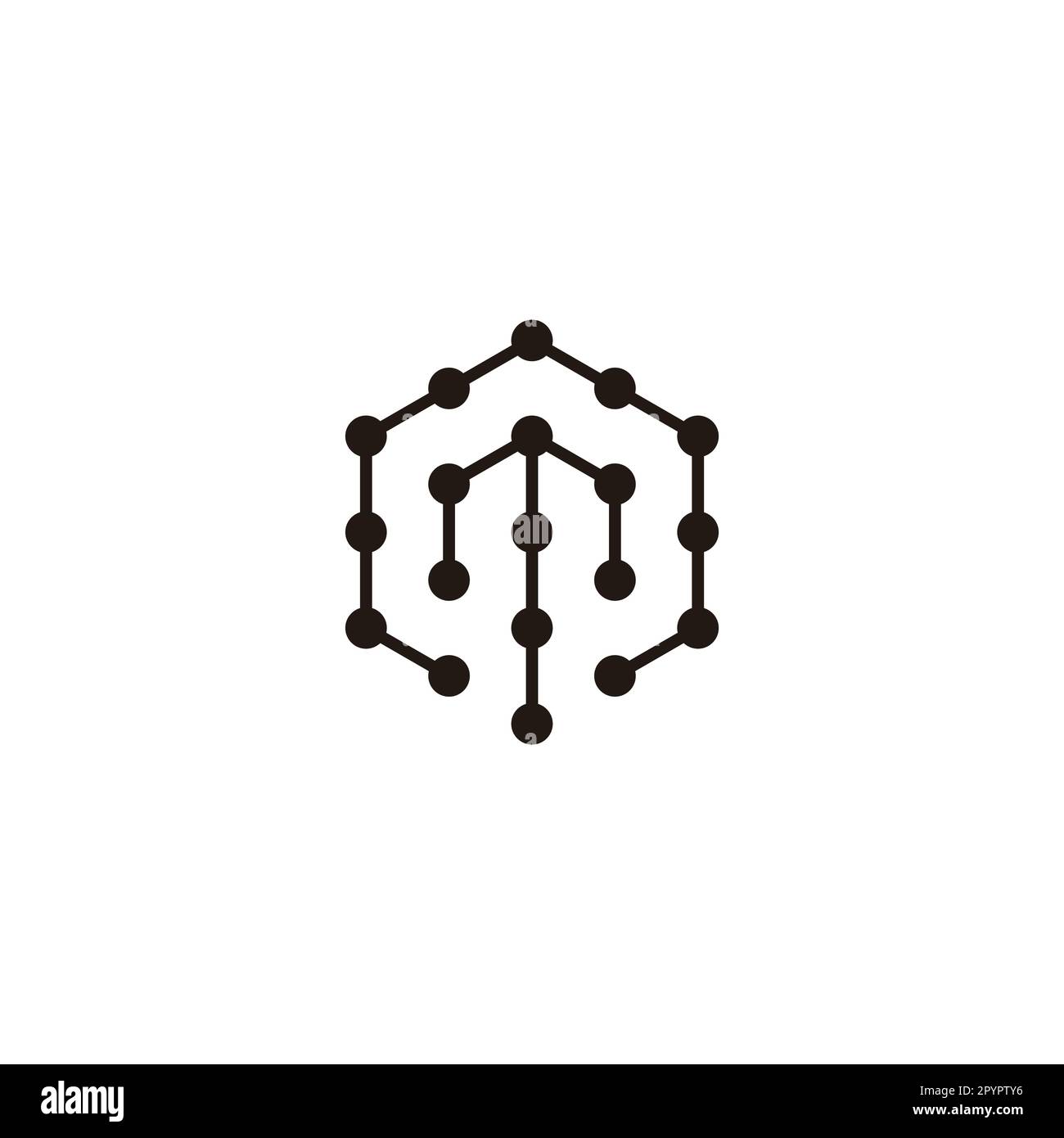 Letter n in m, hexagon molecules geometric symbol simple logo vector Stock Vector Image & Art ...