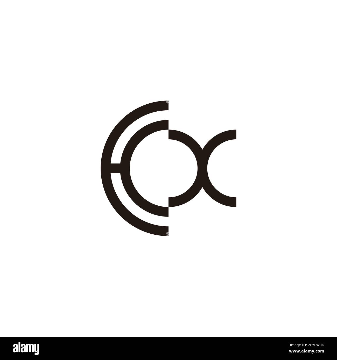 Letter HX curve, circle geometric symbol simple logo vector Stock ...