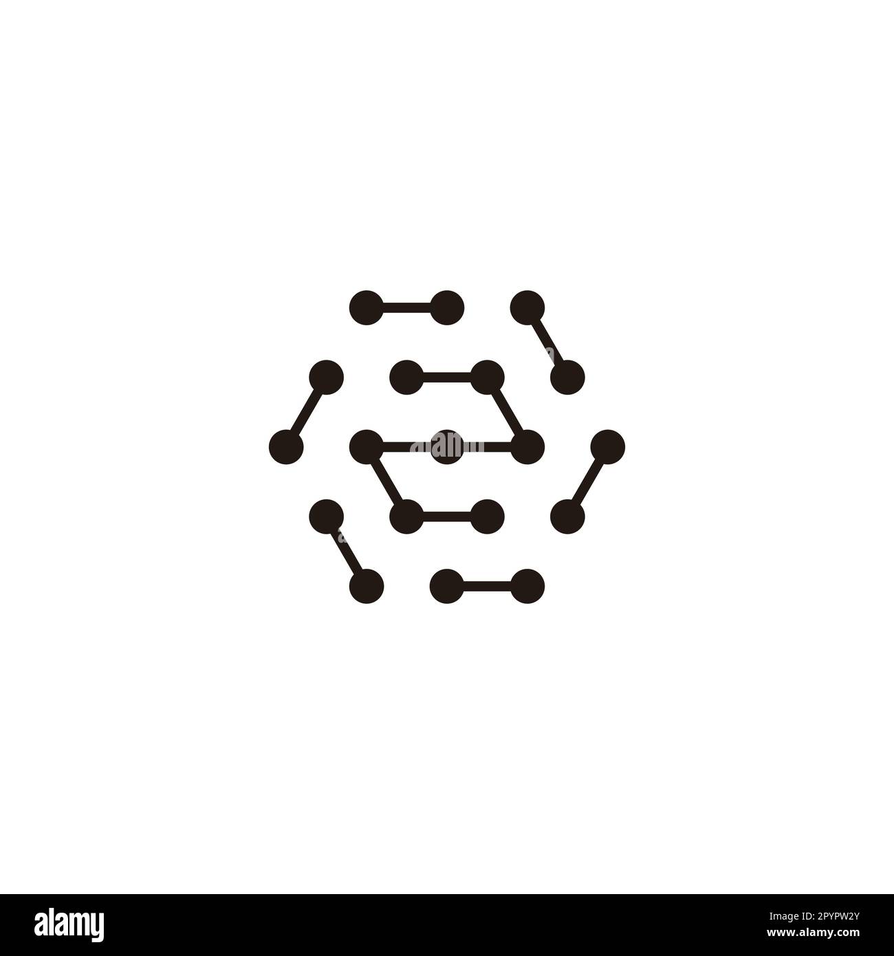 Number 2 hexagon, molecule rounded geometric symbol simple logo vector Stock Vector Image & Art ...