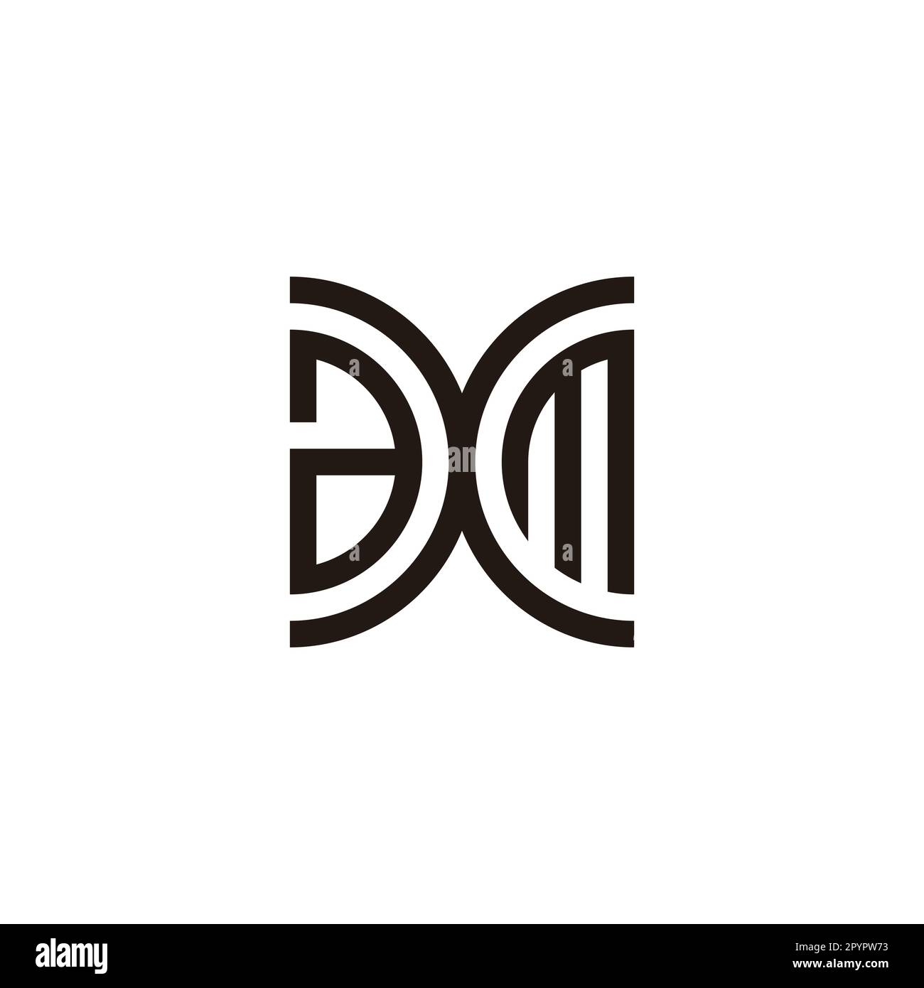 Letter axm curve geometric symbol simple logo vector Stock Vector Image ...