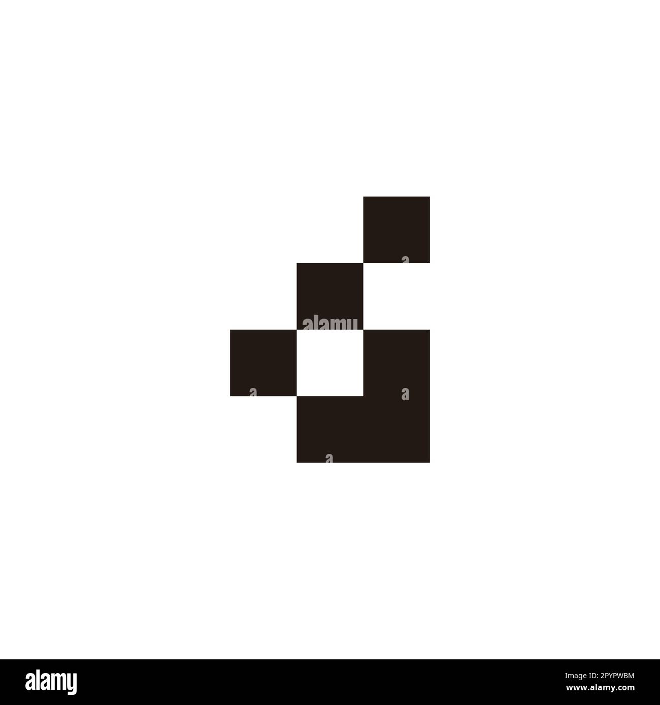 Letter j stairs, squares geometric symbol simple logo vector Stock ...