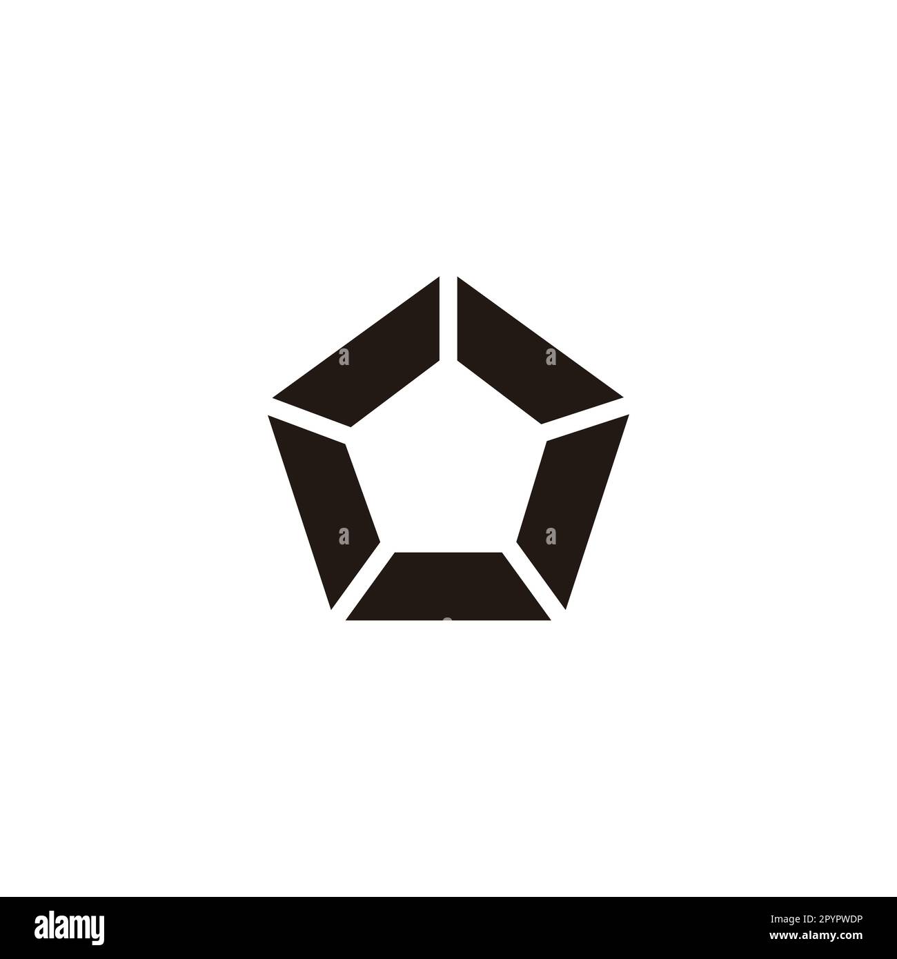 Polygon, technology fold geometric symbol simple logo vector Stock ...