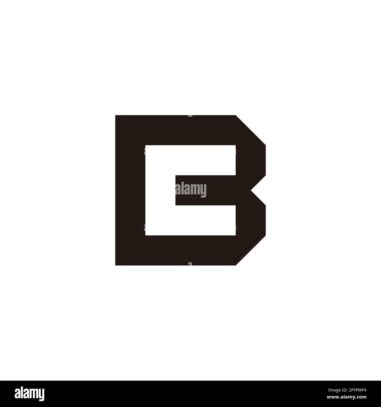 Letter CB BC C B square geometric symbol simple logo vector Stock ...