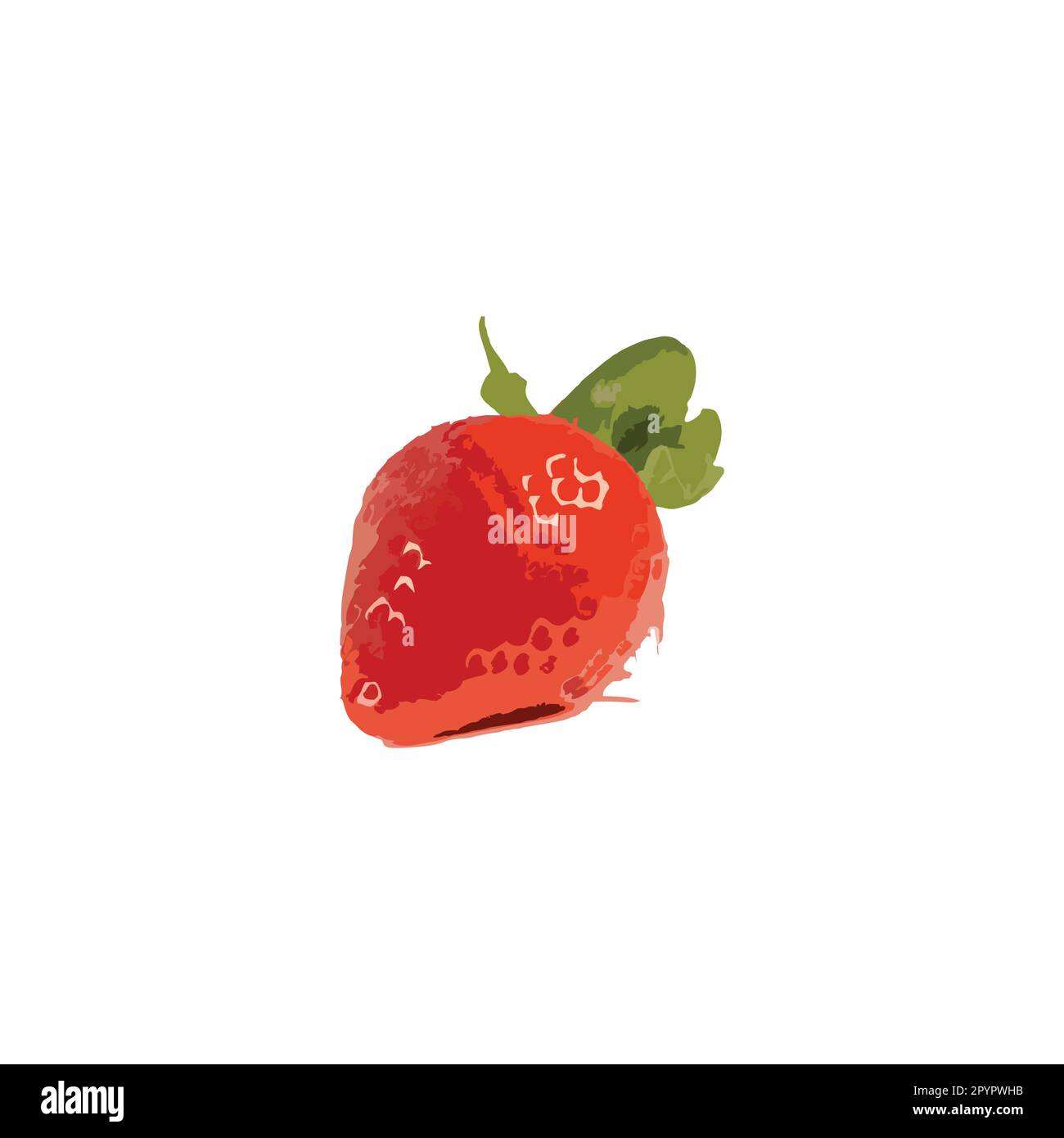 Strawberry, illustration geometric symbol simple logo vector Stock ...