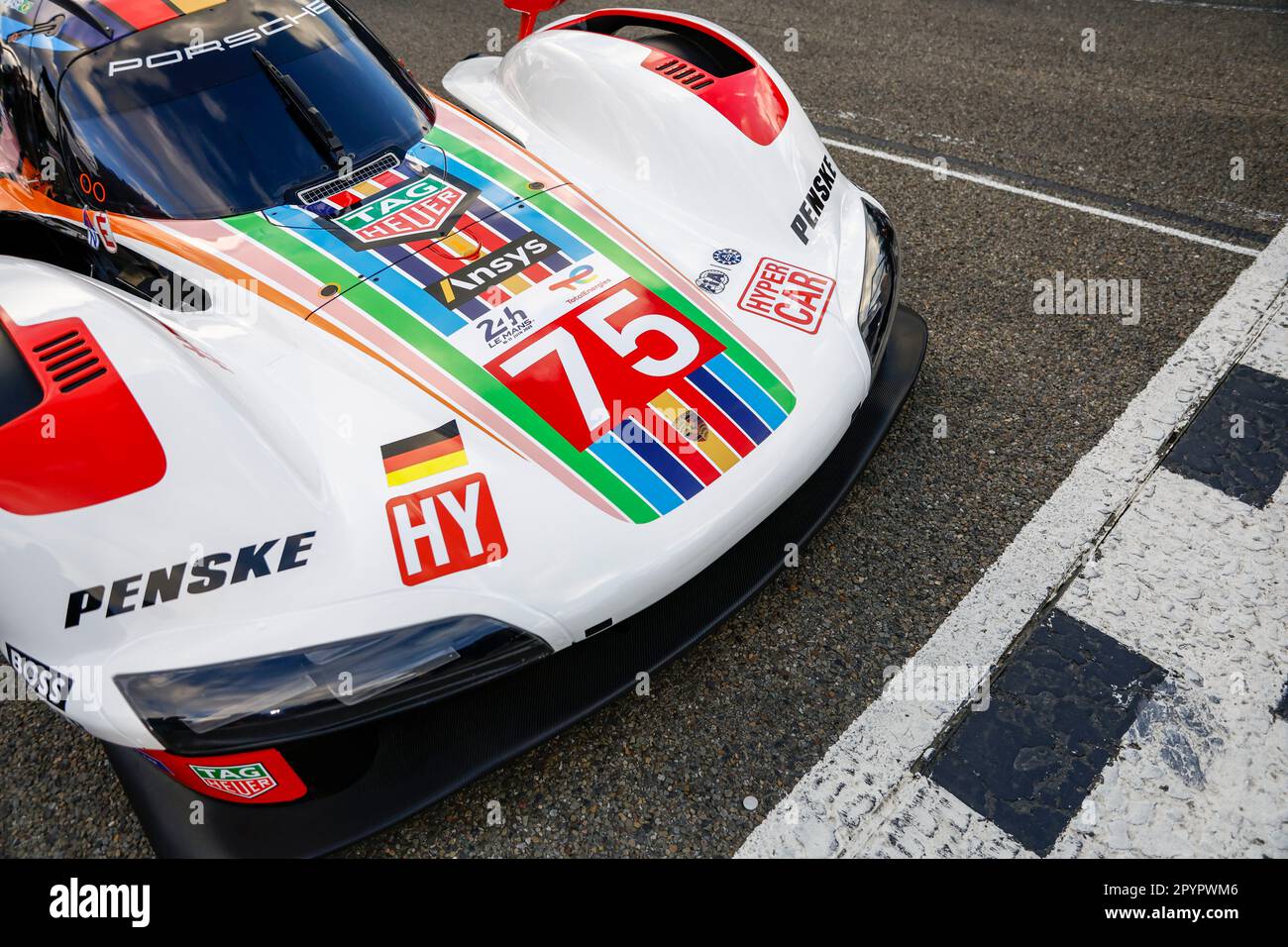 Porsche 963, Porsche Penske Motorsport, presentation of special design Le Mans 2023, reveal ...