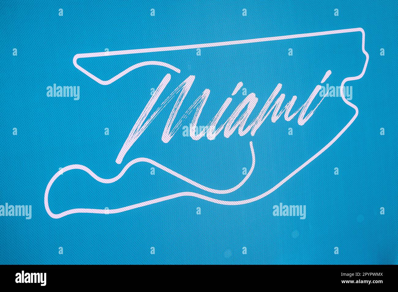 Miami Gardens, Florida, United States, 04/05/2023, Miami track logo ...