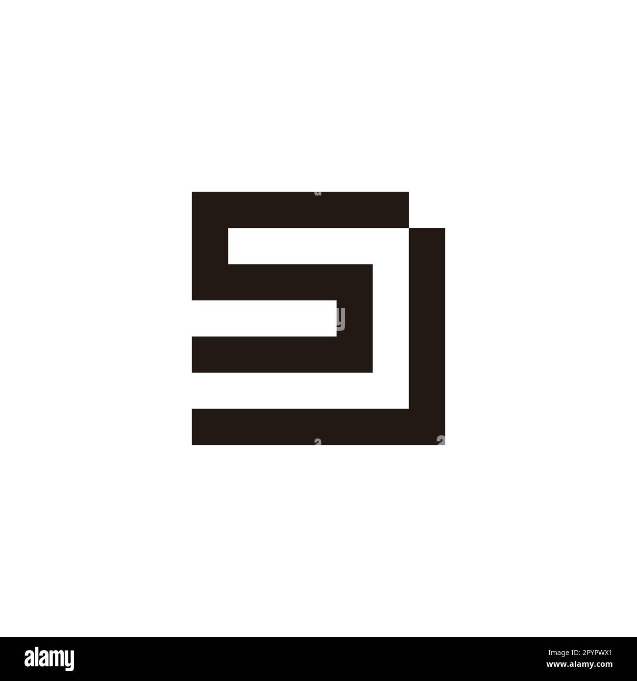 Letter SJ square geometric symbol simple logo vector Stock Vector Image ...