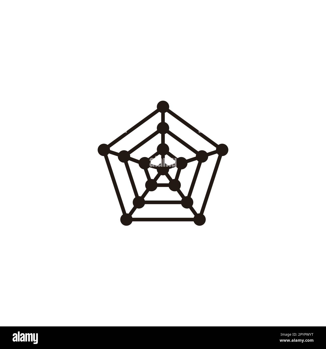 Modern polygon star logo hi-res stock photography and images - Alamy