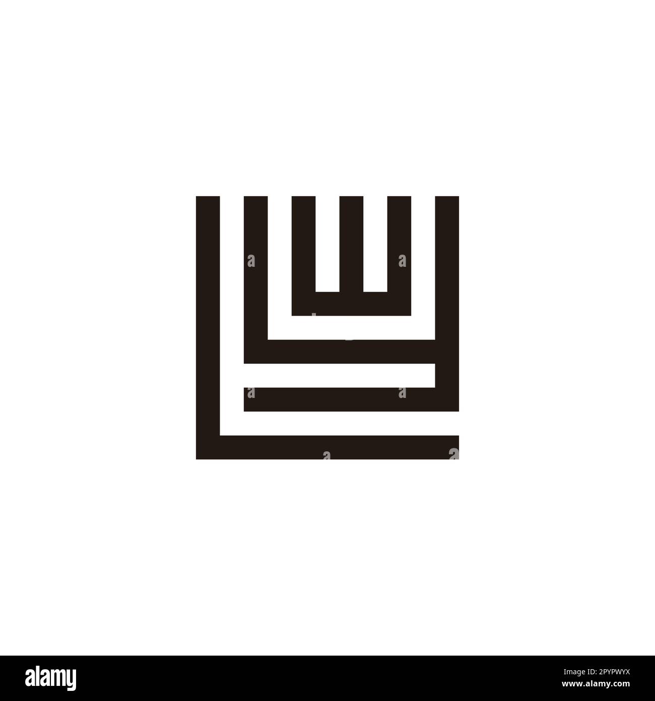 Letter L Y And W Square Geometric Symbol Simple Logo Vector Stock Vector Image And Art Alamy 