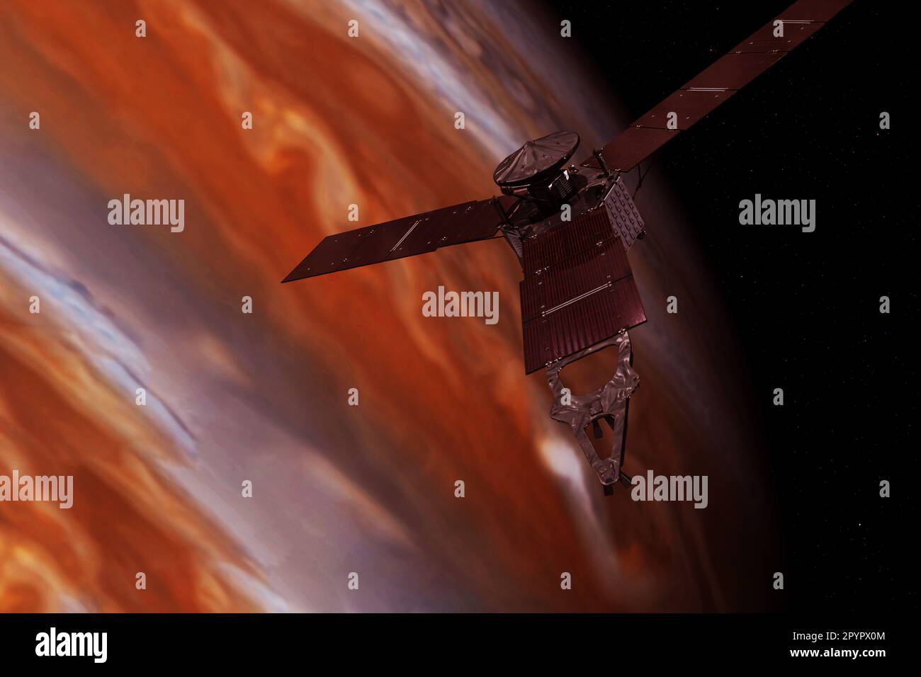 A space probe to explore the planet Jupiter. Elements of this image ...