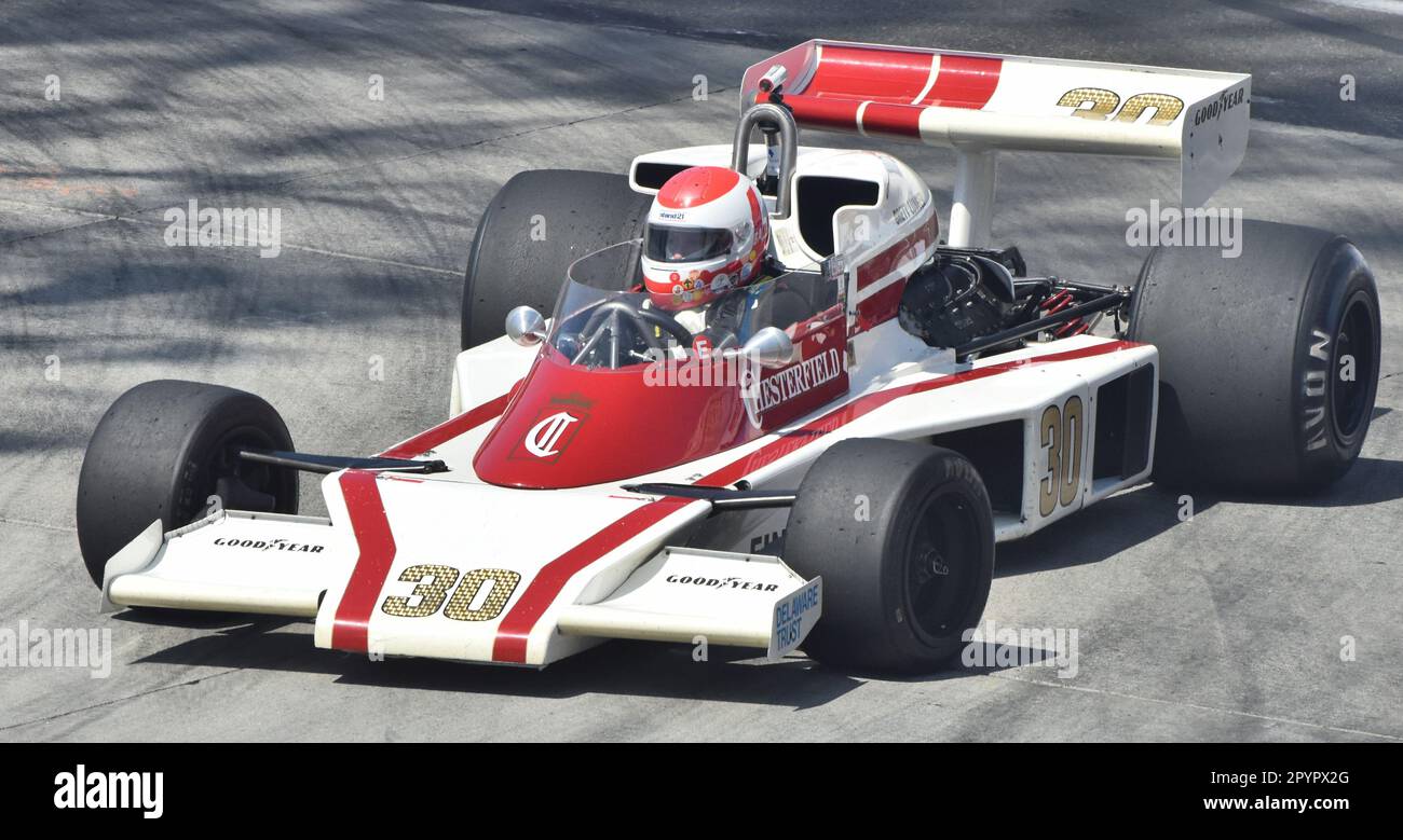 The BS Fabrications McLaren M26 at the Long Beach Grand Prix, driven by ...