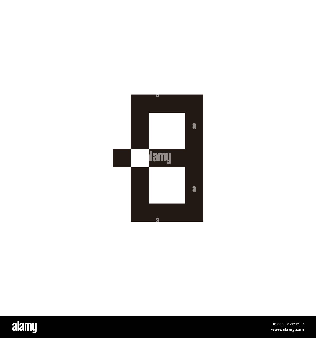 Number 38 83 3 8 square geometric symbol simple logo vector Stock ...