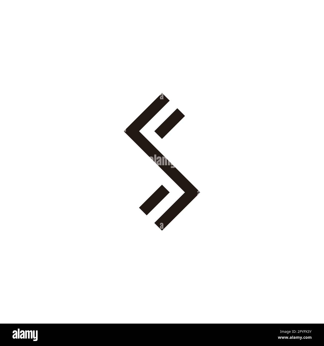 Letter SF stripe geometric symbol simple logo vector Stock Vector Image ...